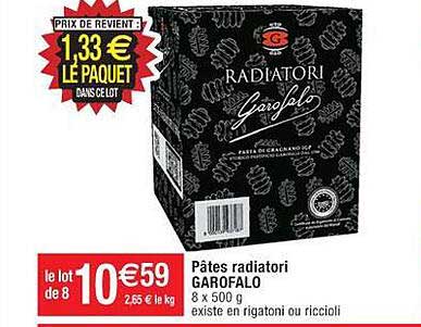 Offre Pâtes Radiatori Garofalo chez Cora