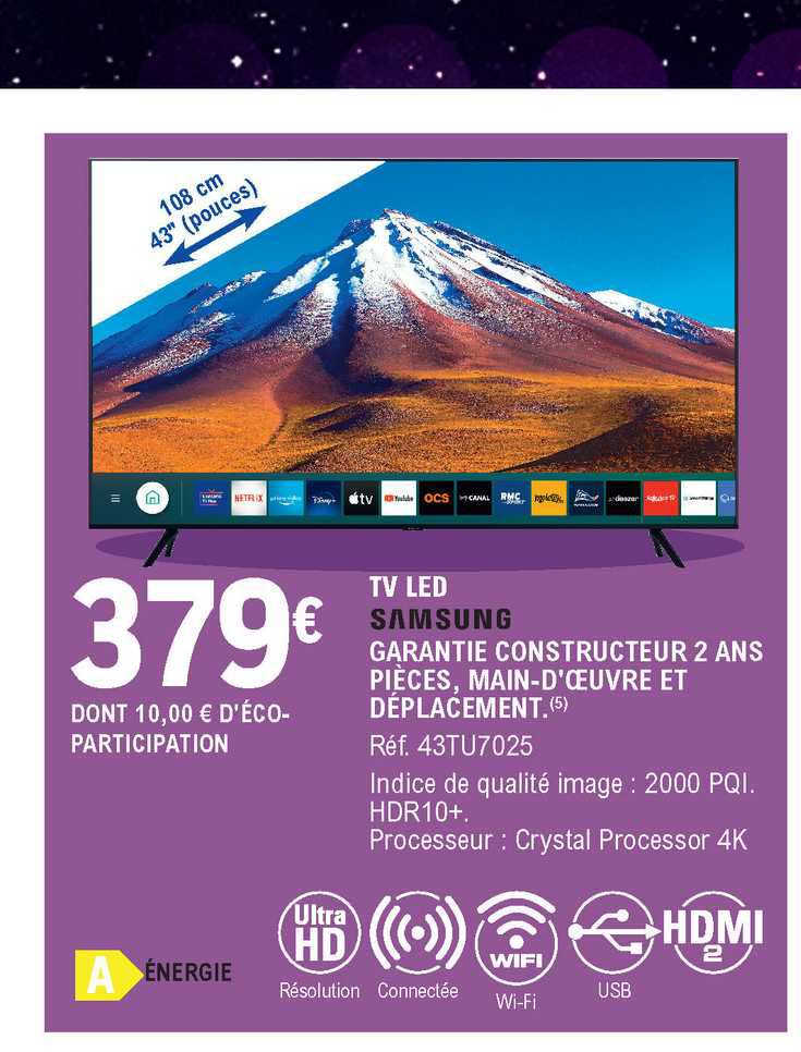 Promo Tv Led 108 Cm Samsung Chez E Leclerc ICatalogue fr Promo Tv Led 108 Cm Samsung Chez E Leclerc ICatalogue fr