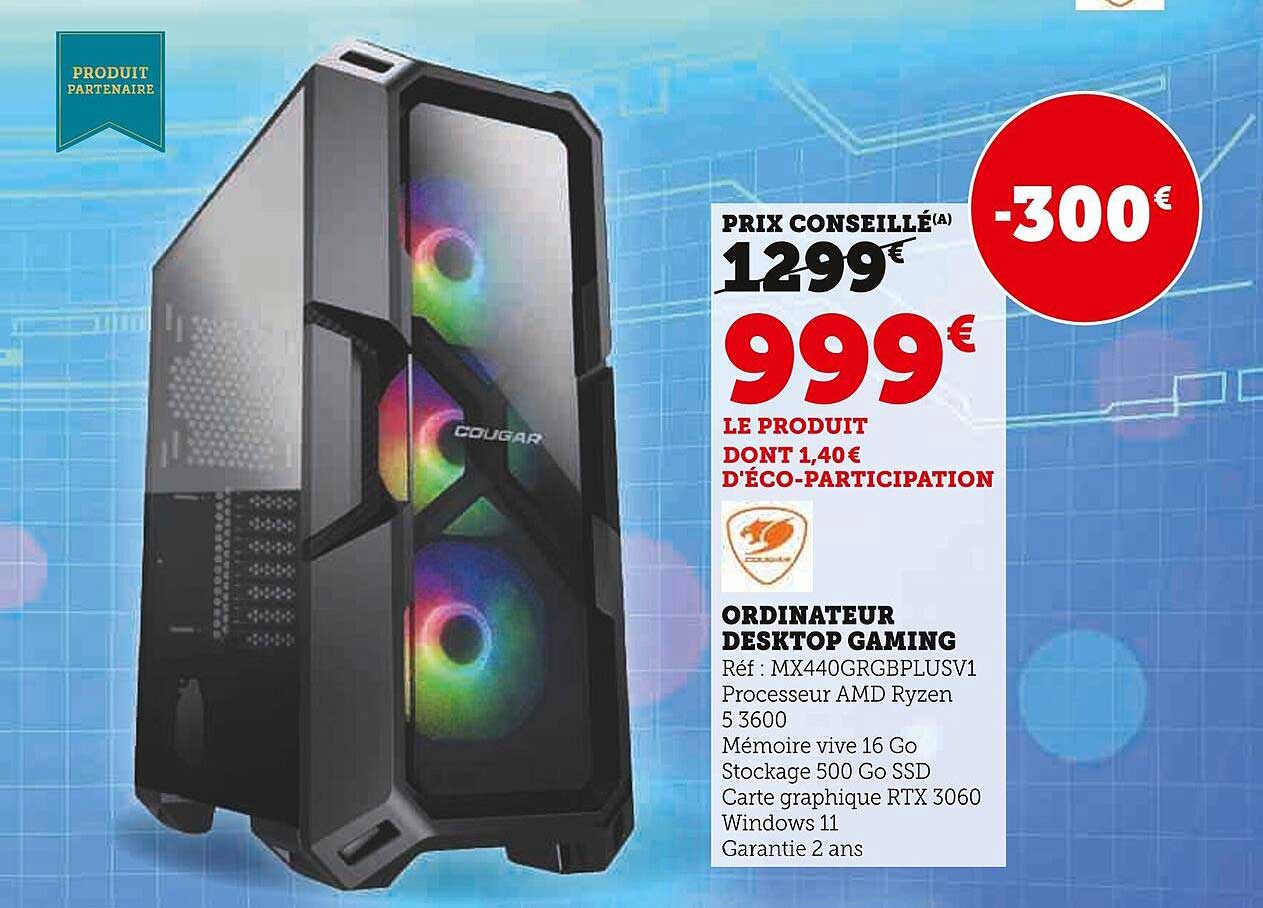 Promo Ordinateur Desktop Gaming chez Hyper U - iCatalogue.fr