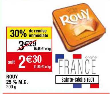 Promo Rouy 25% Mg chez Migros France - iCatalogue.fr
