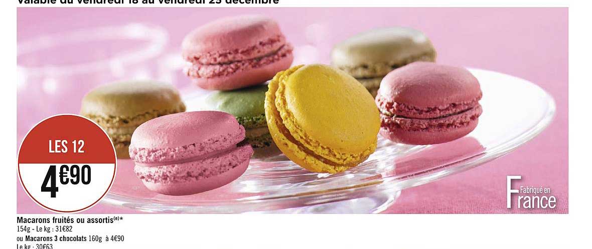 Promo Macarons Fruités Ou Assortis Ou Macarons 3 Chocolats chez Géant ...