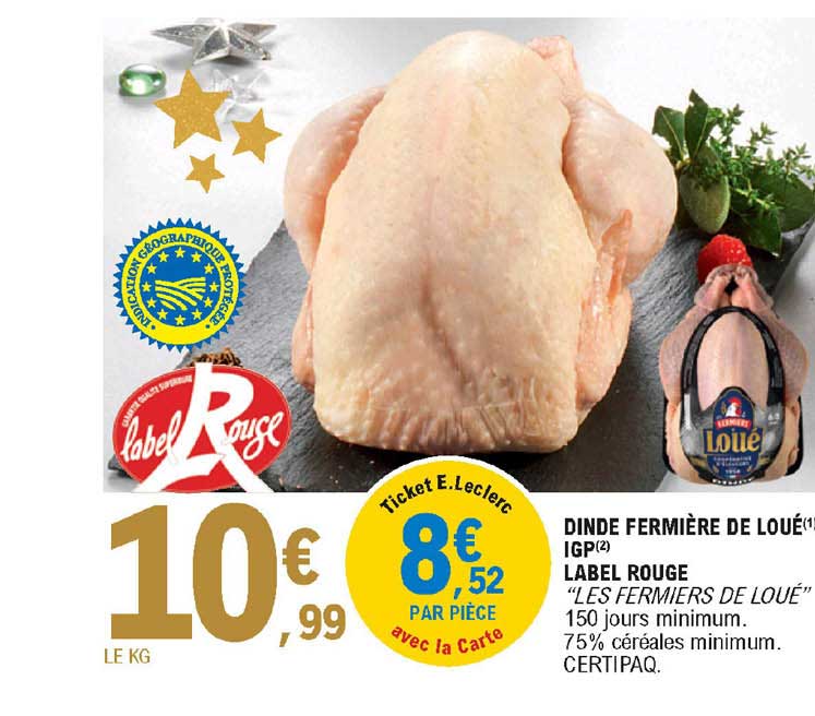 Promo Dinde Fermière De Loué Igp Label Rouge "les Fermiers De Loué ...