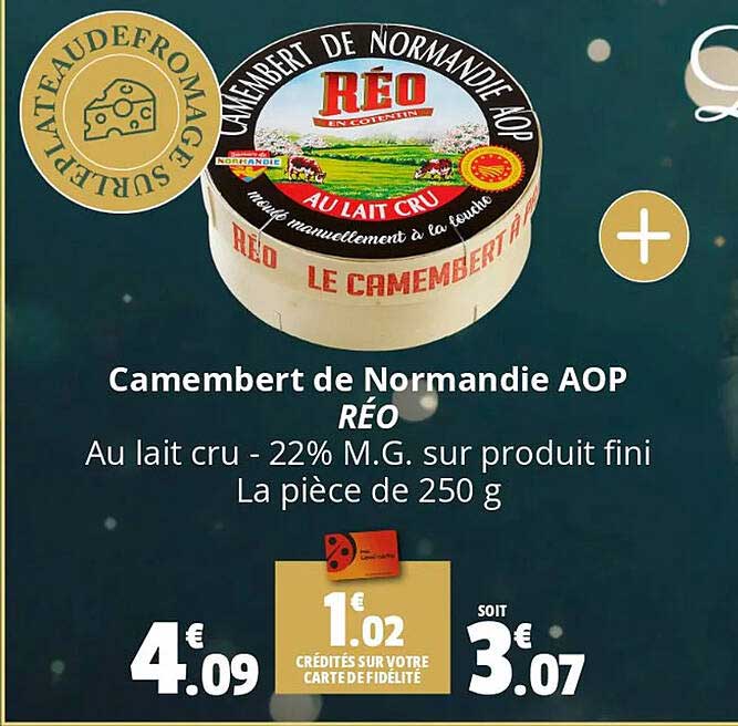 Promo Camembert De Normandie Aop Réo chez Coccimarket - iCatalogue.fr