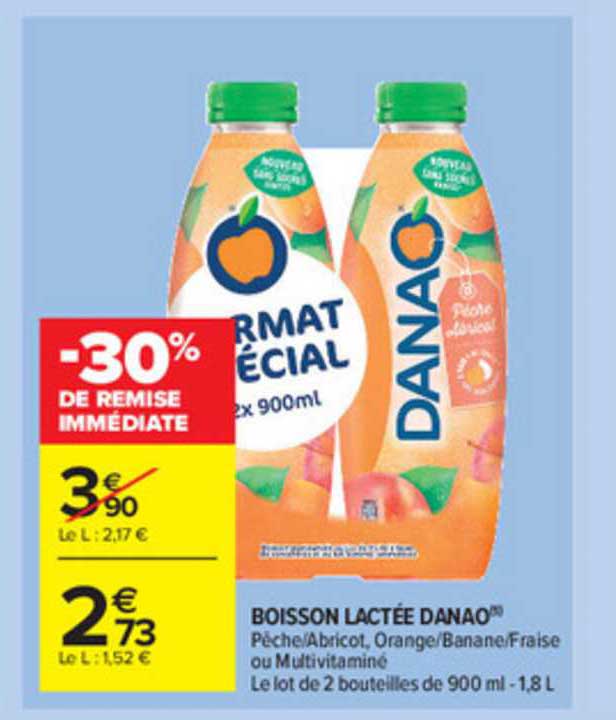 Promo Boisson Lactée Danao chez Carrefour Market - iCatalogue.fr