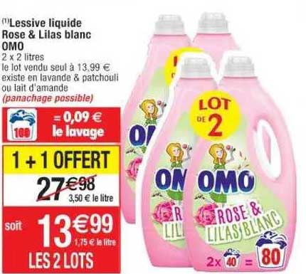 Promo Lessive Liquide Rose & Lilas Blanc Omo chez Cora - iCatalogue.fr
