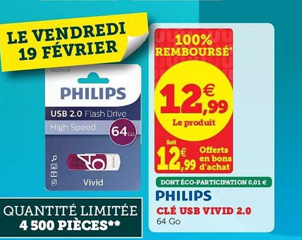 Promo Clé Usb Vivid 2.0 Philips chez Hyper U - iCatalogue.fr Promo Clé Usb Vivid 2.0 Philips chez Hyper U - iCatalogue.fr