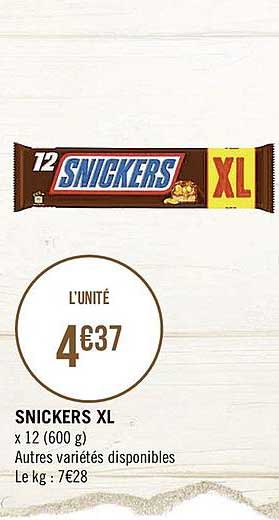 Promo Snickers Xl chez Casino Supermarchés - iCatalogue.fr