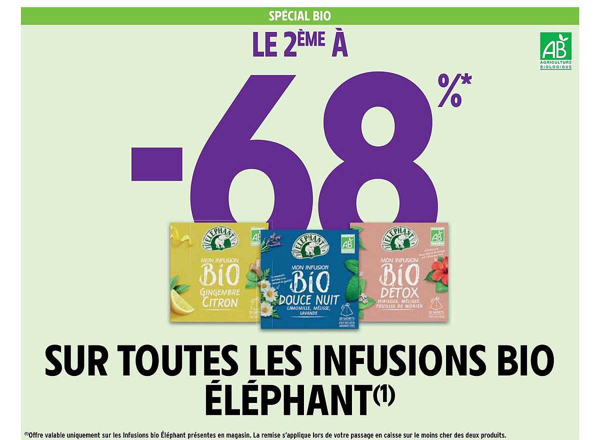 Promo Infusions Bio éléphant chez Intermarché - iCatalogue.fr