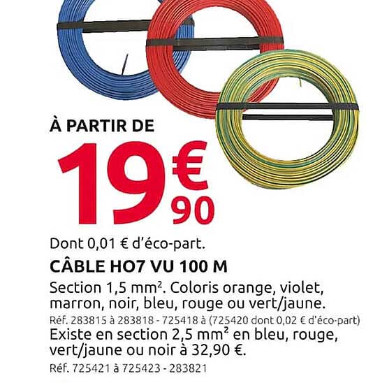 Promo Câble Ho7 Vu 100 M chez Mr Bricolage - iCatalogue.fr
