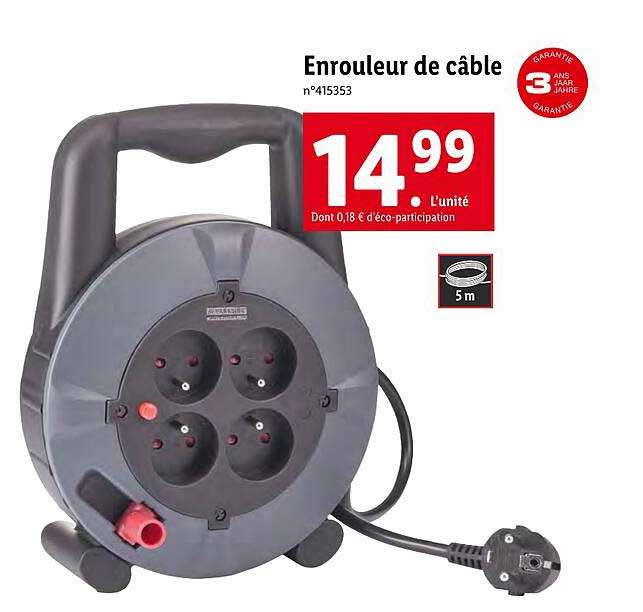 Promo Enrouleur De Câble chez Lidl - iCatalogue.fr