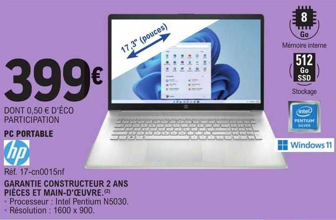 Promo Pc Portable Hp chez E.Leclerc - iCatalogue.fr