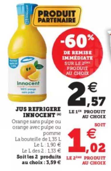 Promo Jus Réfrigéré Innocent chez Hyper U - iCatalogue.fr