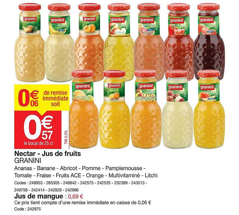 Promo Nectar - Jus De Fruits Granini chez Promocash - iCatalogue.fr