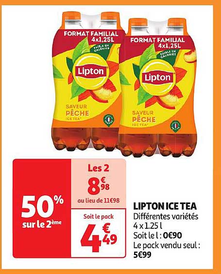 Promo Lipton Ice Tea chez Auchan - iCatalogue.fr