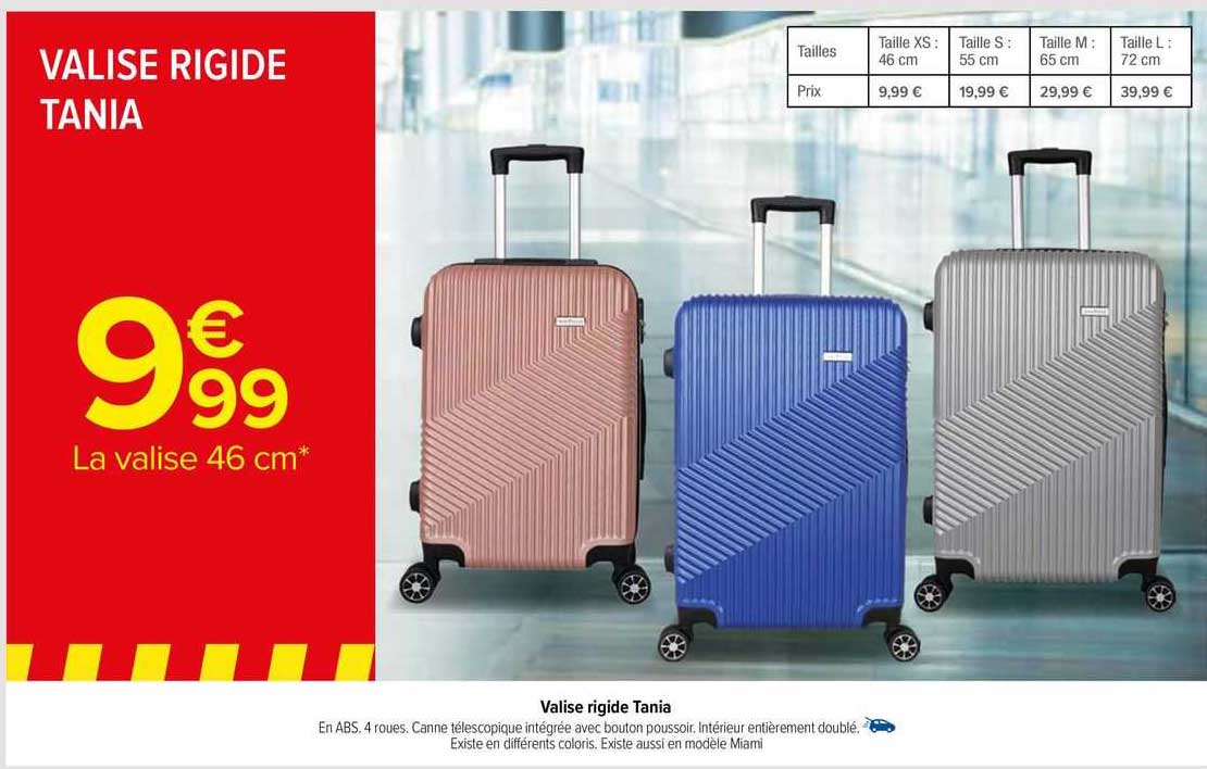 Promo Valise Rigide Tania chez Carrefour - iCatalogue.fr