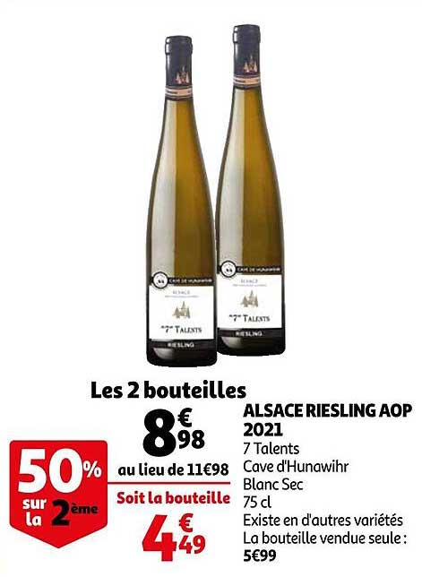 Promo Alsace Riesling Aop 2021 chez Auchan - iCatalogue.fr