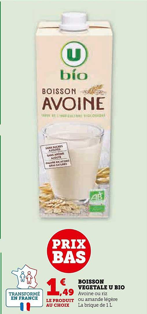 Promo Boisson Végétale U Bio chez U Express - iCatalogue.fr