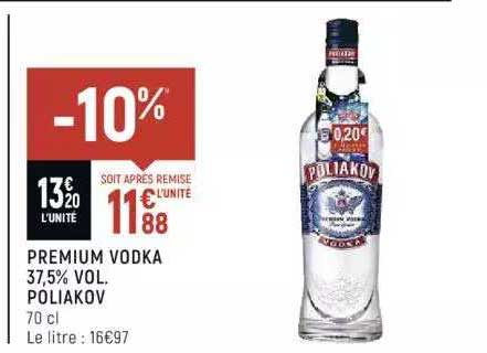 Promo Premium Vodka 37,5% Vol. Poliakov chez Spar - iCatalogue.fr