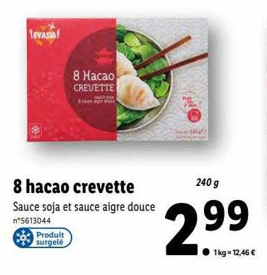 Promo 8 Hacao Crevette chez Lidl - iCatalogue.fr