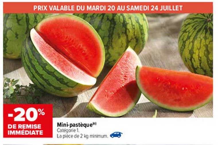 Promo Mini-pastèque chez Carrefour - iCatalogue.fr