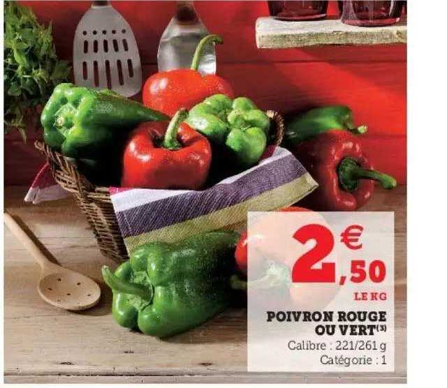 Promo Poivron Rouge Ou Vert chez Super U - iCatalogue.fr