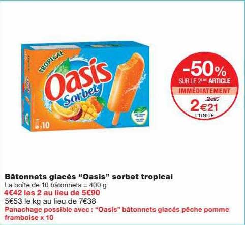 Oasis Sorbet Promotions | Juillet 2023 | iCatalogue
