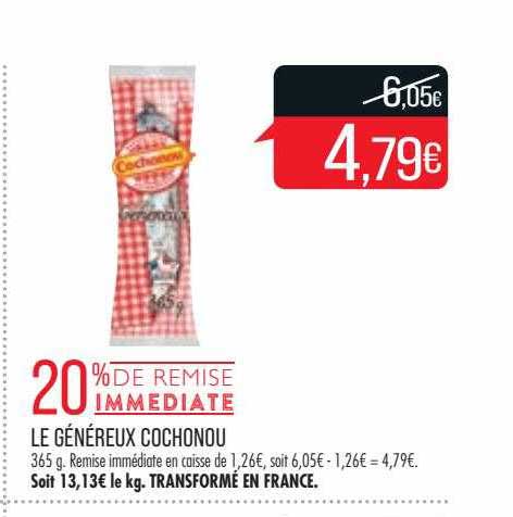 Promo Le Généreux Cochonou chez Match - iCatalogue.fr