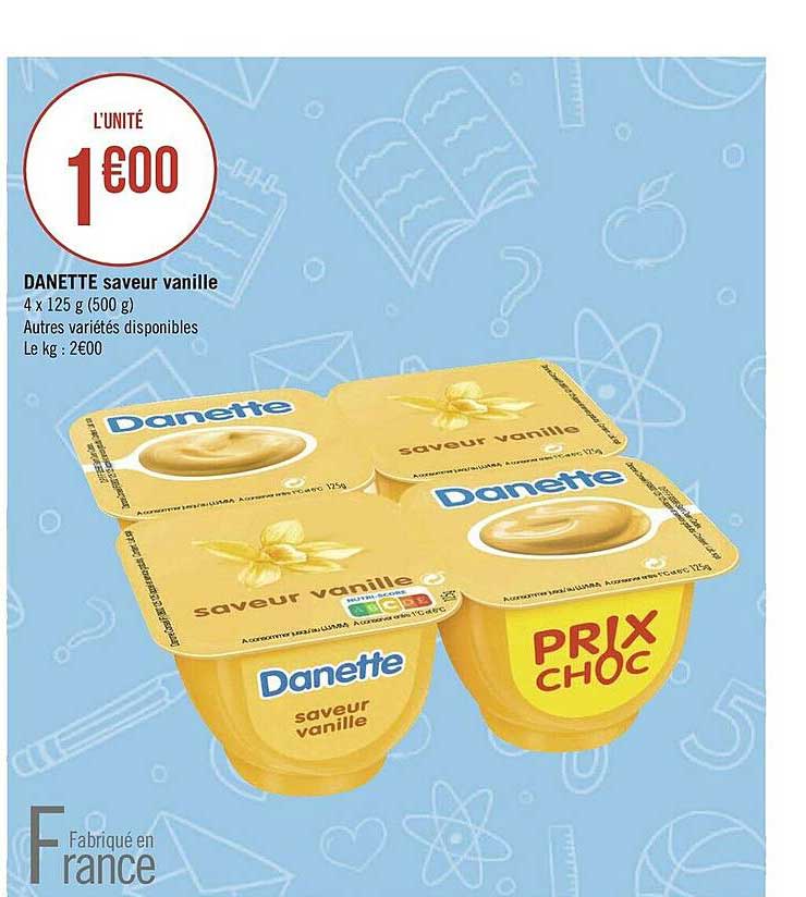 Promo Danette Saveur Vanille chez Géant Casino - iCatalogue.fr