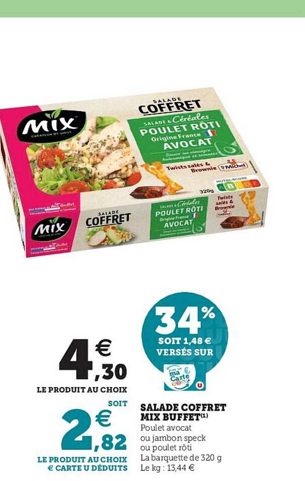 Promo Salade Coffret Mix Buffet chez U Express - iCatalogue.fr