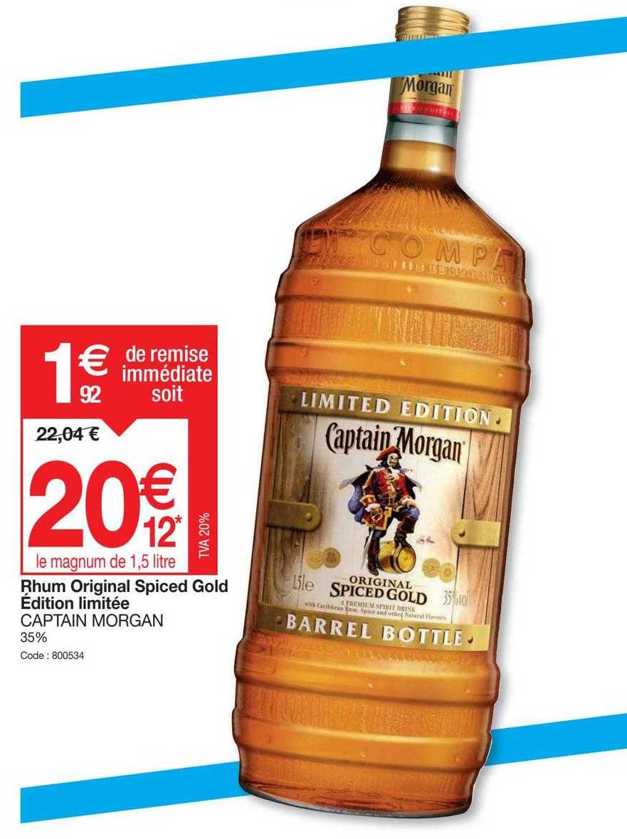 Promo Rhum Original Spiced Gold édition Limitée Captain Morgan chez ...
