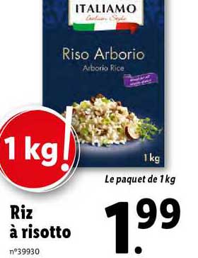 Promo Riz à Risotto Italiamo chez Lidl - iCatalogue.fr