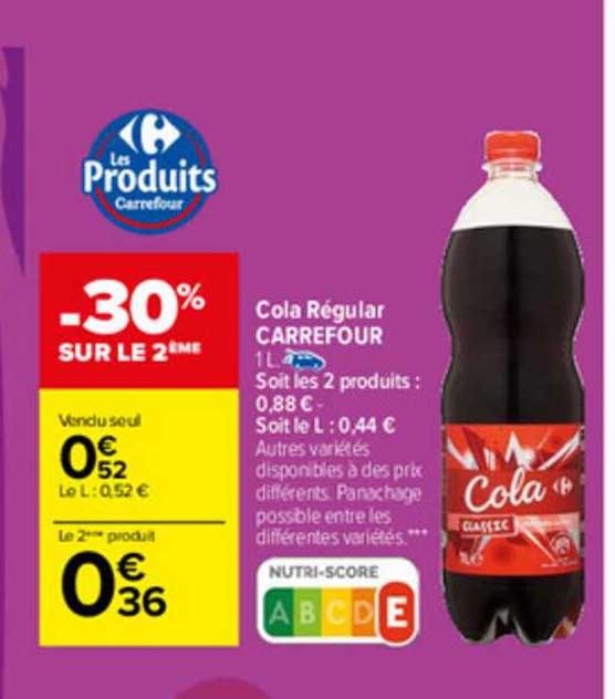 Promo Cola Régular Carrefour chez Carrefour - iCatalogue.fr