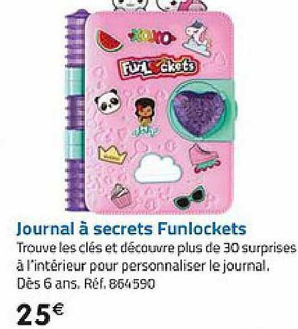 Promo Journal à Secrets Funlockets chez La Grande Récré - iCatalogue.fr