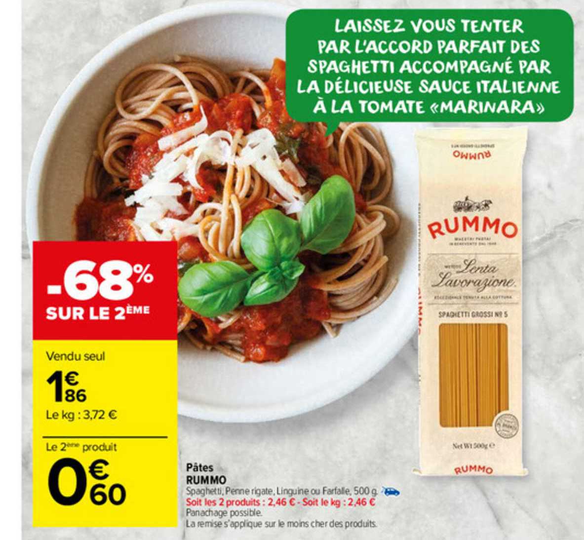 Promo Pâtes Rummo chez Carrefour Market - iCatalogue.fr