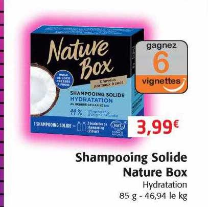 Promo Shampooing Solide Nature Box chez Colruyt - iCatalogue.fr