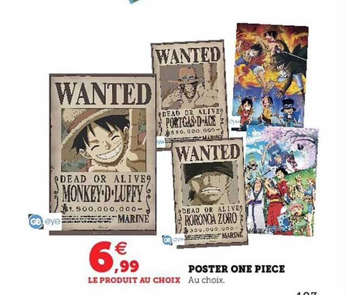 Promo Poster One Piece chez Hyper U - iCatalogue.fr
