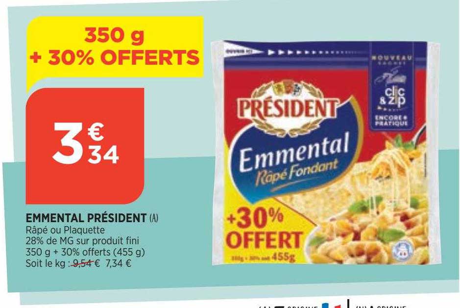 Promo Emmental Président chez Atac - iCatalogue.fr