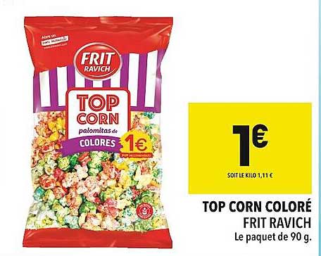 Promo Top Corn Coloré Frit Ravich chez Supeco - iCatalogue.fr