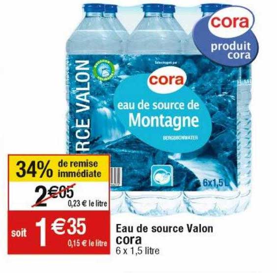Offre Eau De Source Valon Cora chez Cora
