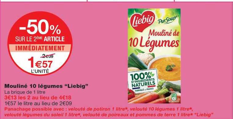 Promo Mouliné 10 Légumes "liebig" chez Monoprix - iCatalogue.fr