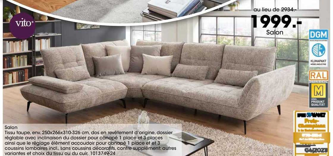 Promo Salon Vito chez Mobel Martin - iCatalogue.fr