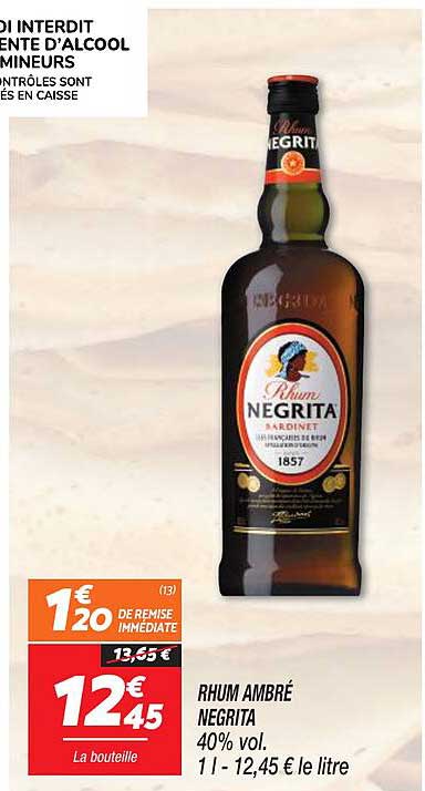 Promo Rhum Ambré Negrita chez Netto - iCatalogue.fr