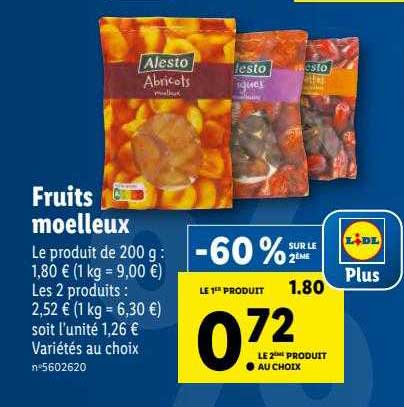 Promo Fruits Moelleux Alesto chez Lidl - iCatalogue.fr