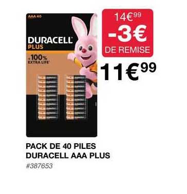 Promo Pack De 40 Piles Duracell Aaa Plus chez Costco - iCatalogue.fr