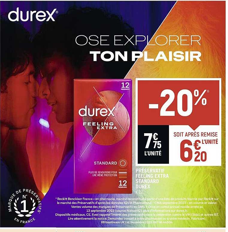 Promo Préservatif Feeling Extra Standard Durex chez Spar - iCatalogue.fr
