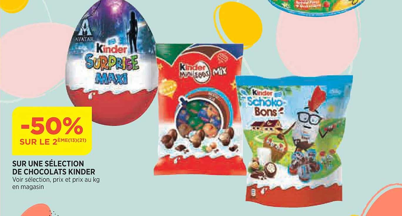 Promo Chocolats Kinder chez Bi1 - iCatalogue.fr