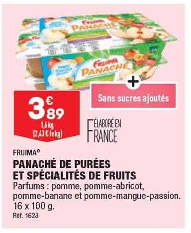 Promo Panaché De Purées Et Spécialités De Fruits Fruima chez Aldi ...