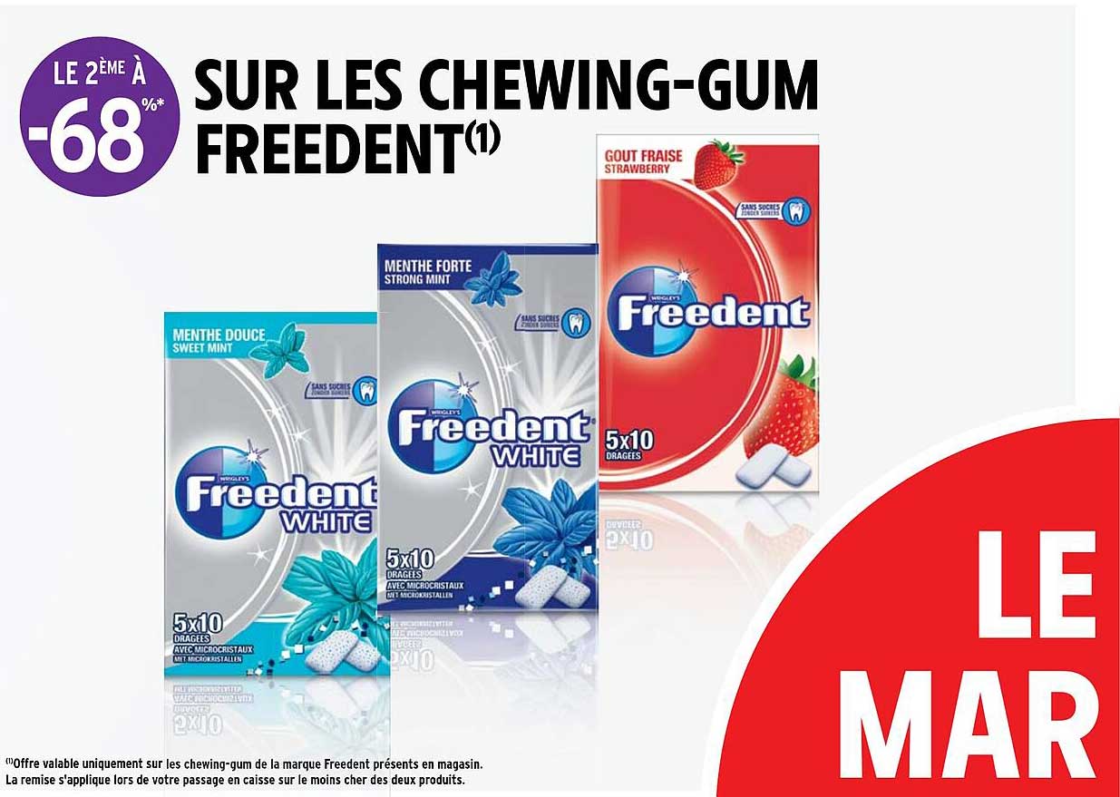 Promo Les Chewing-gum Freedent chez Intermarché - iCatalogue.fr