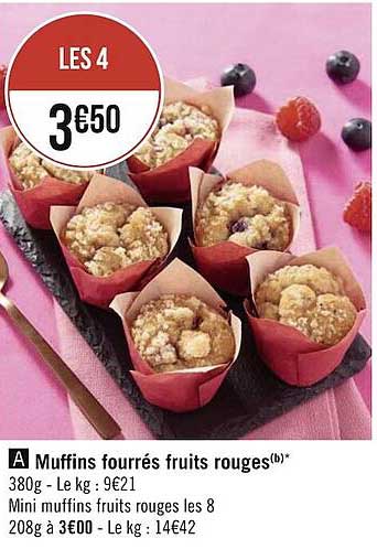 Offre 6 Muffins Fourrés chez E Leclerc
