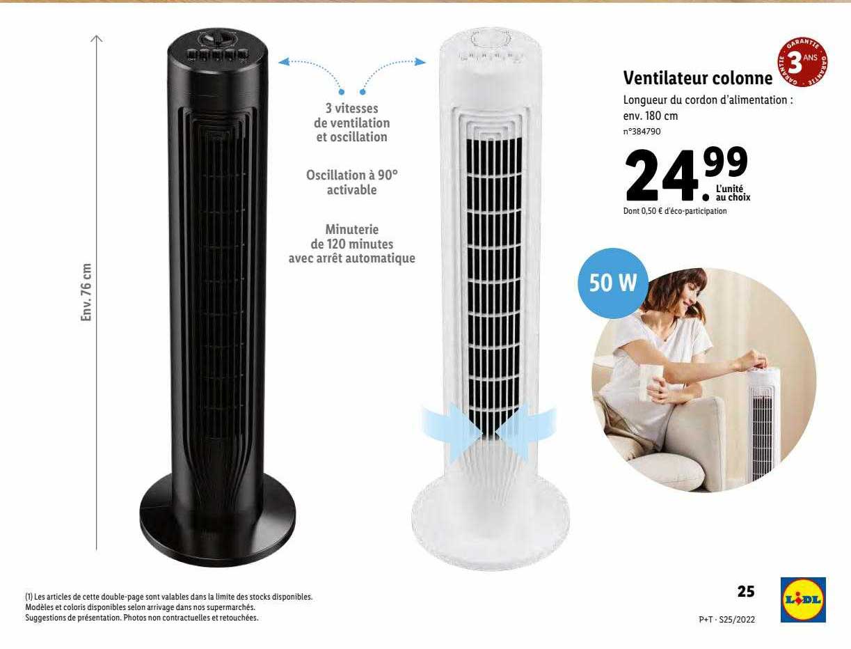 Ventilateur Lidl 2022